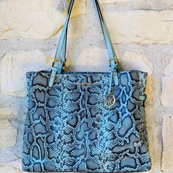 Michael Kors | Bags | Nwt Michael Kors Snake Print Embossed Leather Bag ...